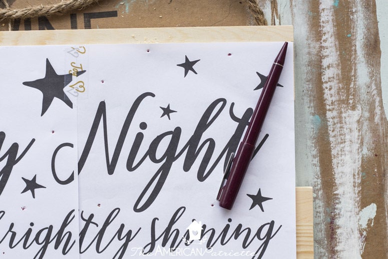 DIY Rustic Light-Up Christmas Sign - The American Patriette