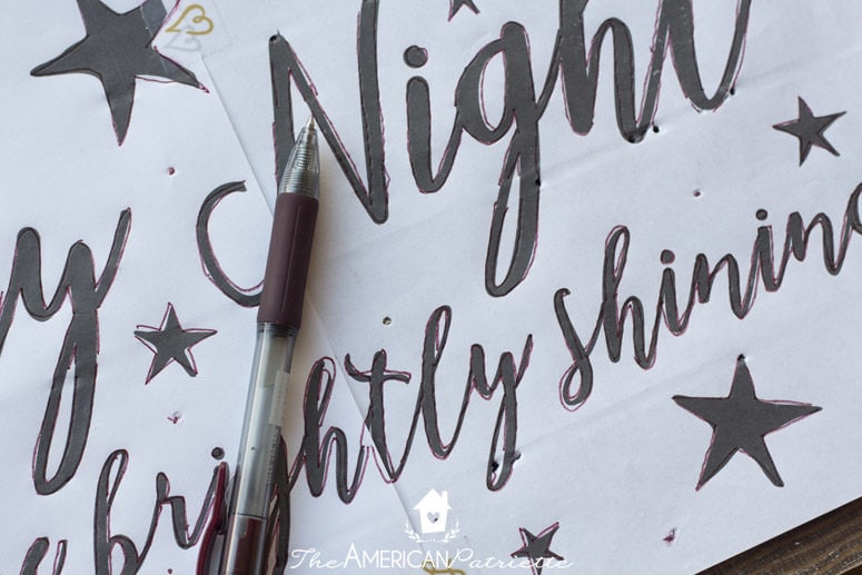 DIY Rustic Light-Up Christmas Sign - The American Patriette