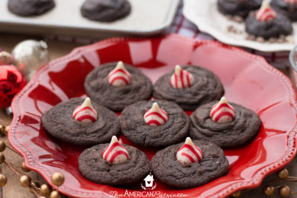 Triple Chocolate Peppermint Christmas Cookies - The American Patriette