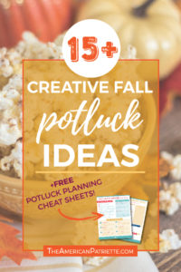 20+ Fun Fall Potluck Theme Ideas + free potluck printables!