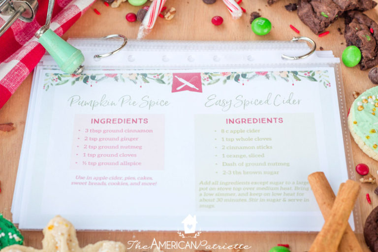 Free Printable Holiday Baking Cheat Sheets - The American Patriette